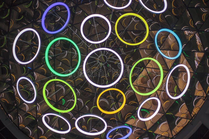 Modern Lighting from Abstract Lamps Stock Photo - Image of modern ...