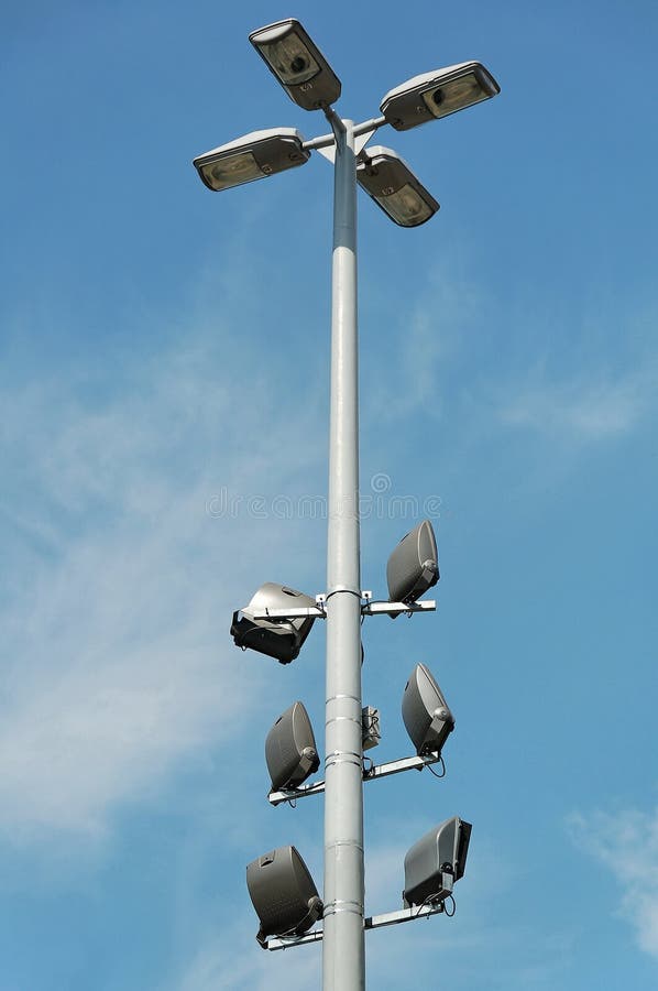 Modern lighting column stock image. Image of blue, vertical - 2265917