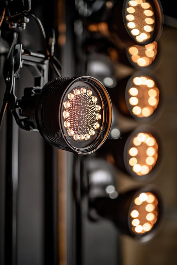 Modern Lighting Display with LED Lights on a Wall, Ideal for Interior ...