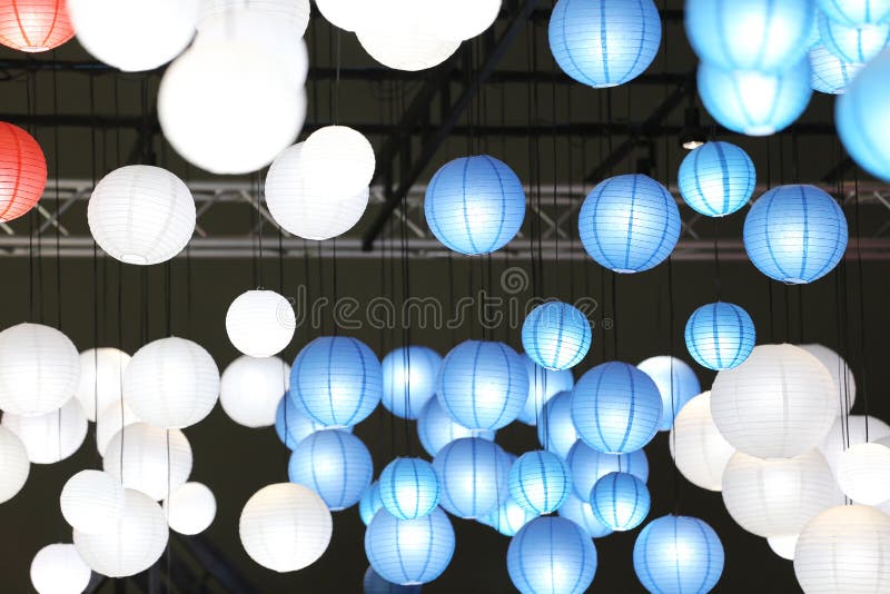 Modern Lighting Lamp Hit on the Roof Stock Photo - Image of interior ...