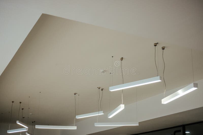 Modern Lights on the Ceiling of a Studio Stock Image - Image of ...