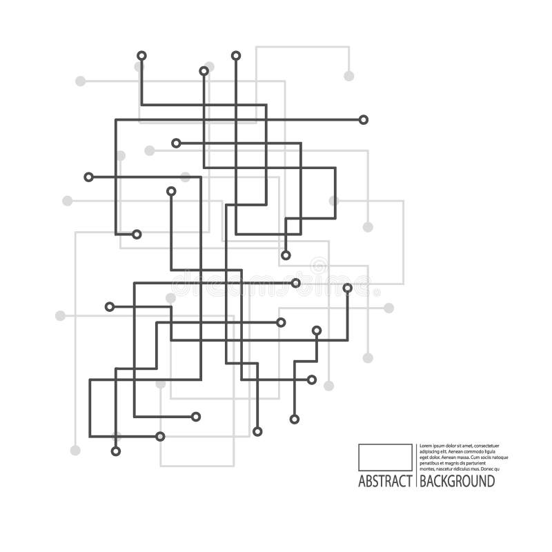 Modern Line Art Illustration With Blue Line Connection Artificial ...