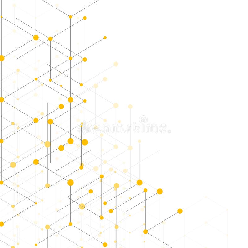 Modern Line Art Pattern with Connecting Lines on White Background ...