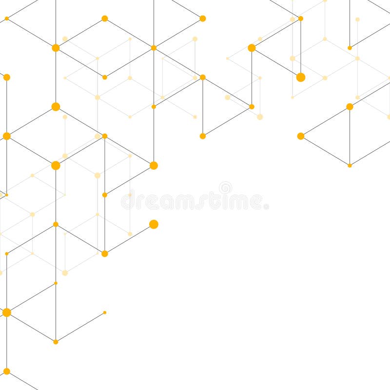 Modern Line Art Pattern with Connecting Lines on White Background ...