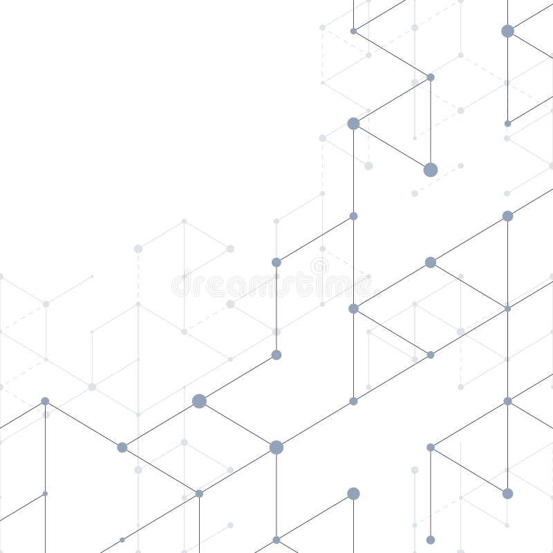 Modern Line Art Pattern with Connecting Lines on White Background ...