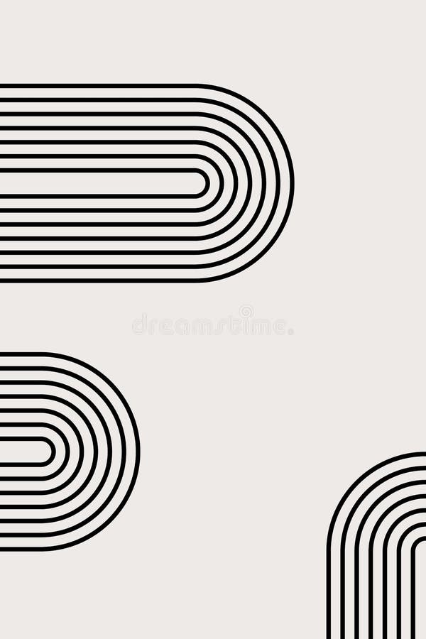 Modern Line Art Wall Decor stock illustration. Illustration of nature ...