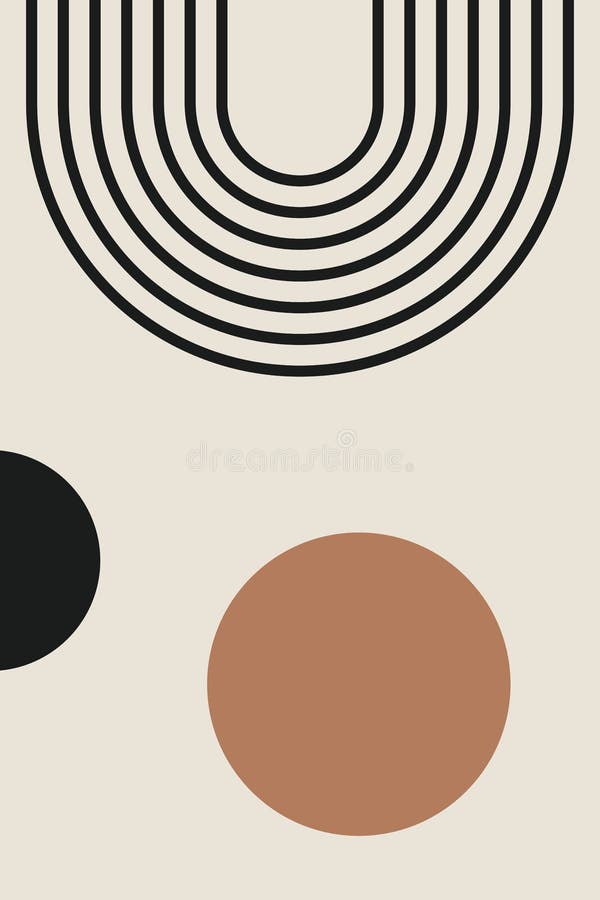 Modern Line Art Wall Decor stock illustration. Illustration of modern ...