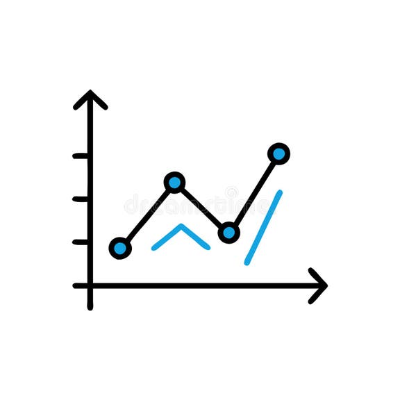 Modern Line Chart Logo Design Stock Illustration - Illustration of ...