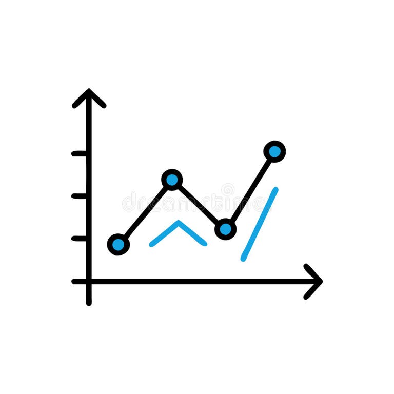 Modern Line Chart Logo Design Stock Illustration - Illustration of ...