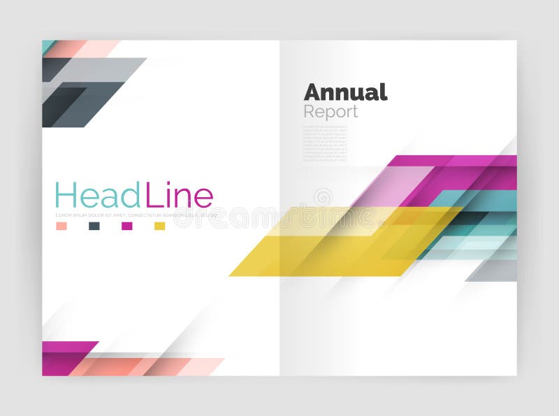 Modern Line Design, Motion Concept. Business Annual Report Brochure ...