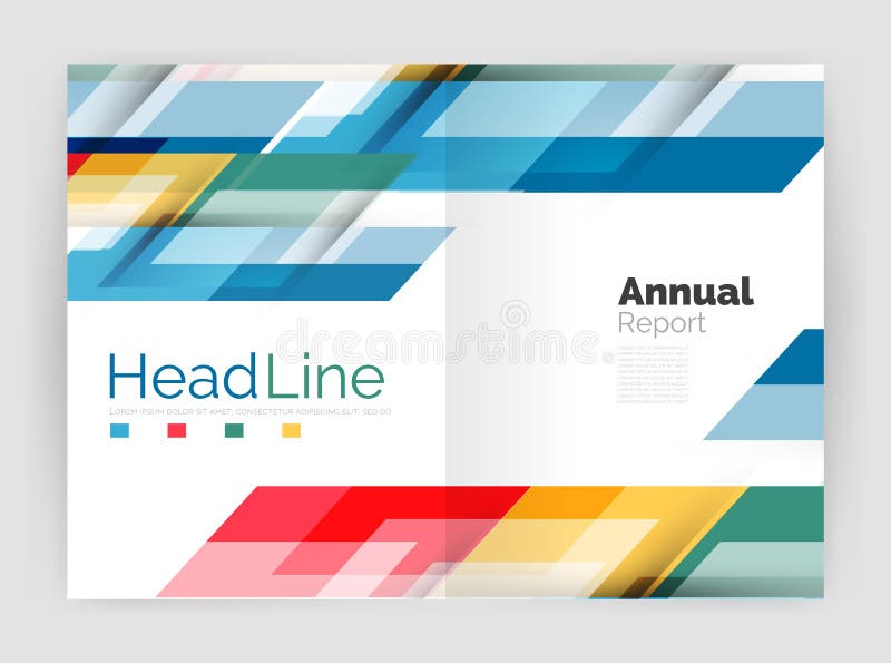 Modern Line Design, Motion Concept. Business Annual Report Brochure ...