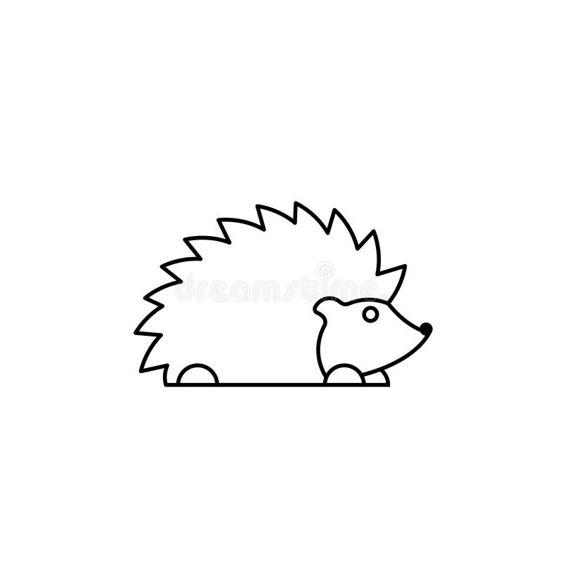 Modern Line Figure Hedgehog Stock Vector - Illustration of symbol, open ...