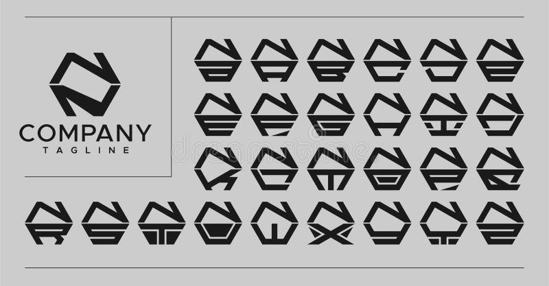 Modern Line Hexagon Letter N Logo Design. Technology NN N Letter Logo ...