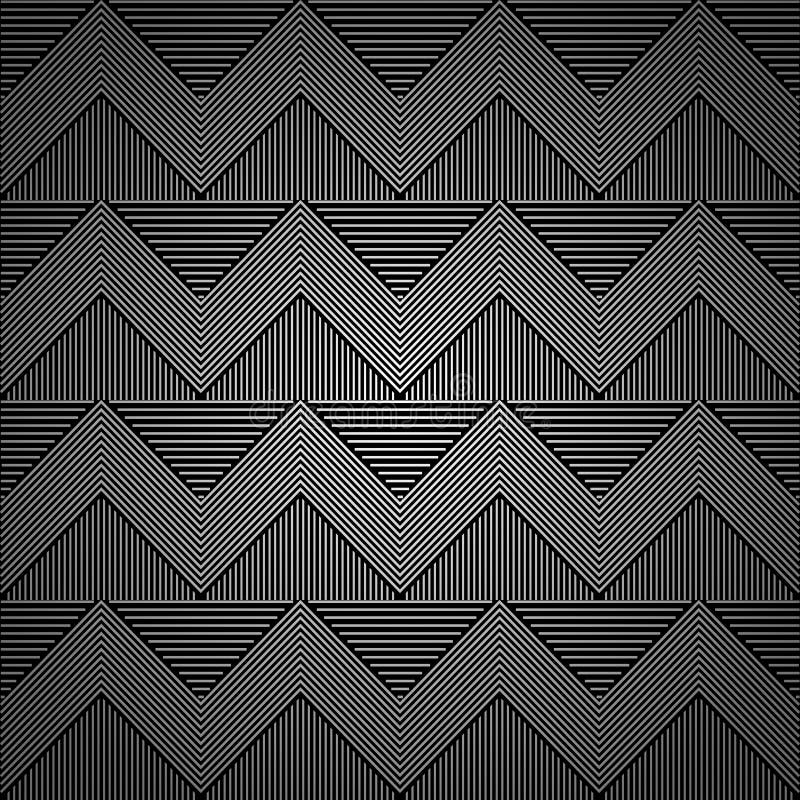 Modern Linear Geometric Abstract Pattern. Distortion Repeat. Monochrome ...