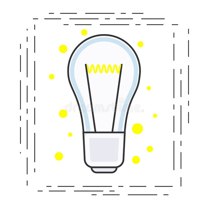 Modern Linear Icon of Light Bulb. Business Insider or Idea Stock Vector ...