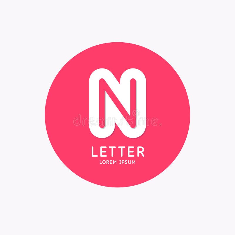 Modern Linear Logo and Sign the Letter N. Stock Vector - Illustration ...