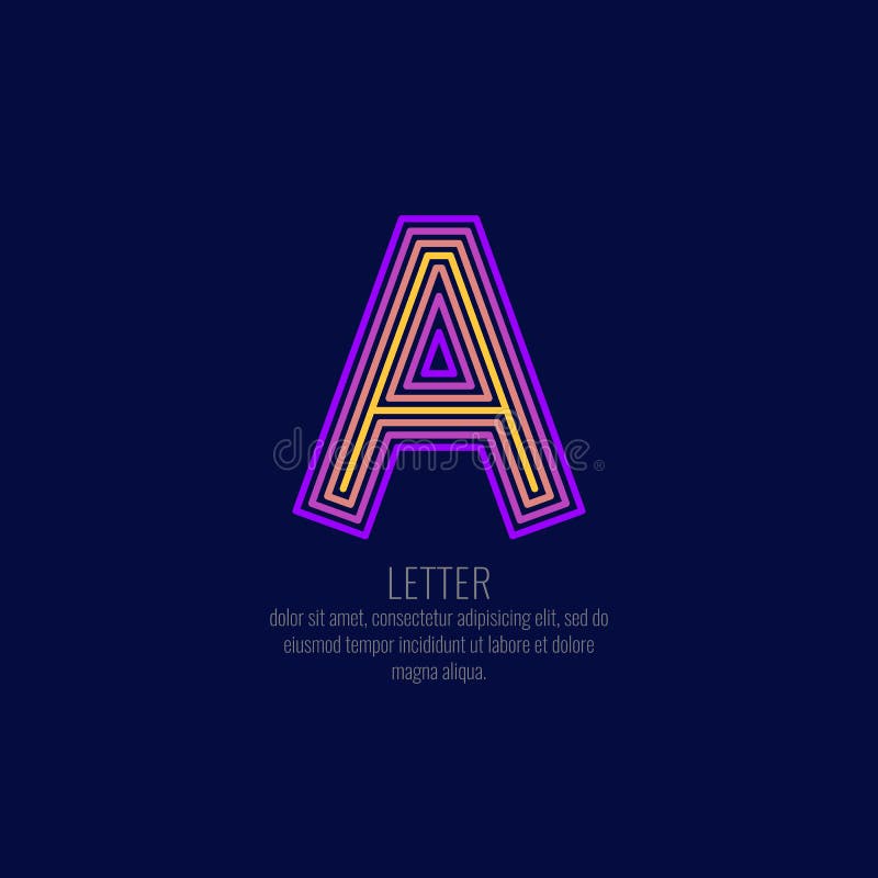 Modern Linear Logo and Sign the Letter a. Stock Vector - Illustration ...