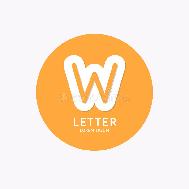 Modern Linear Logo and Sign the Letter W. Stock Vector - Illustration ...
