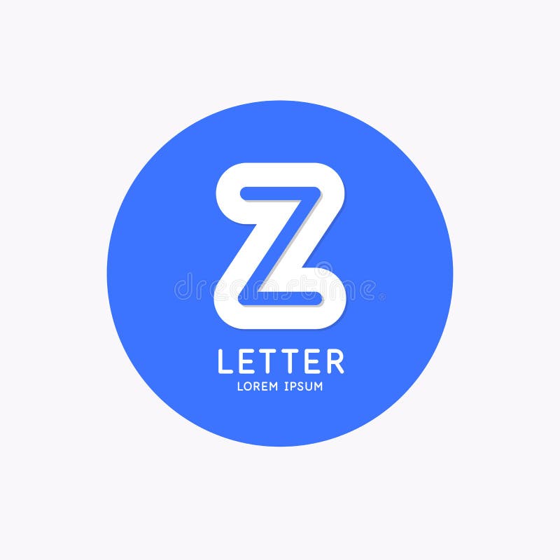 Modern Linear Logo and Sign the Letter Z. Stock Vector - Illustration ...