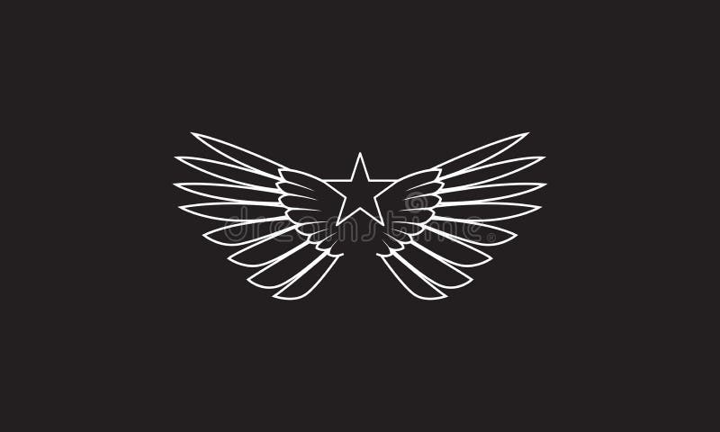 Modern Lines Wings with Star Logo Symbol Icon Vector Graphic Design ...