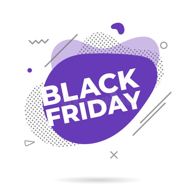 Modern Liquid Abstract BLACK FRIDAY Text Flat Style Design Stock Vector ...