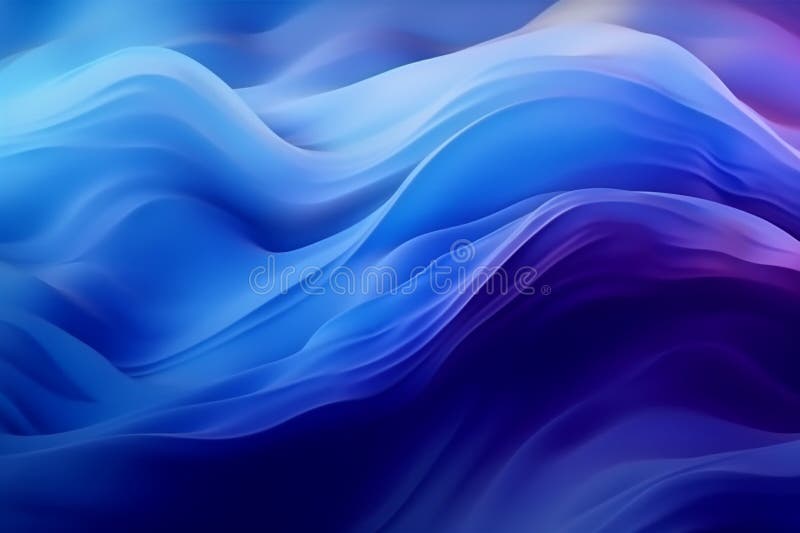 Modern Liquid Blue Abstract Generative Ai Stock Illustration ...