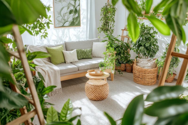 This Modern Living Room Boasts a Sectional Sofa, Adorned with Artwork ...