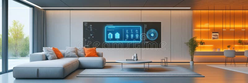 This Modern Living Room Features Sleek Design Elements, Customizable ...