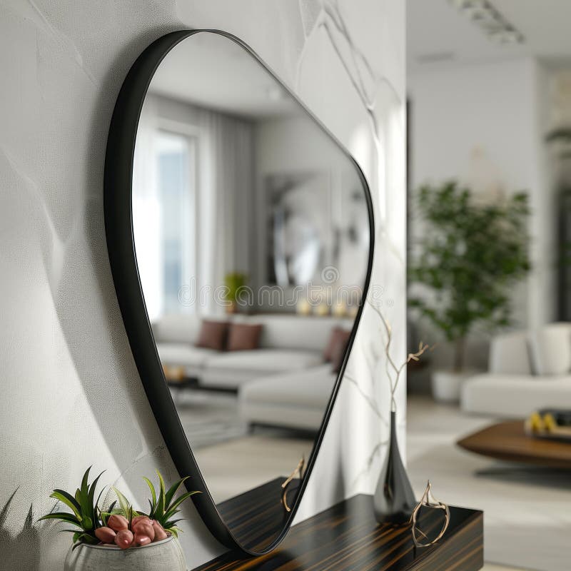 Modern Living Room Interior with Comfortable Sofa Armchairs and Big ...