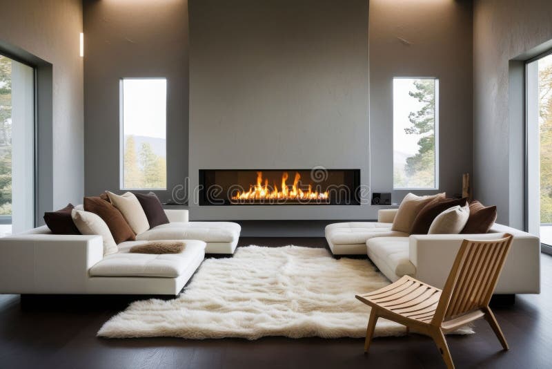 3d Rendering Open Space Lounge and Living Room with Wide and Spacious ...