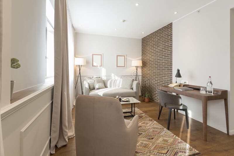 Modern Living Room Interior in the Morning,sunlight Stock Image - Image ...