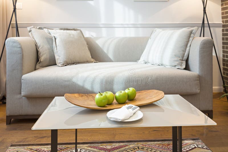 Modern Living Room Interior in the Morning,sunlight Stock Image - Image ...