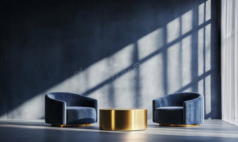 Modern Living Room with a Lounge Layout and a Textured Concrete Wall ...