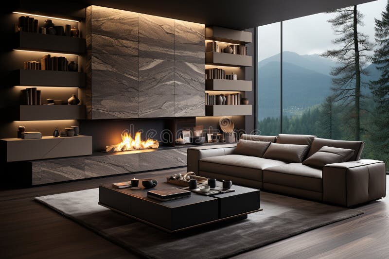 Modern Living Room Professionally Designed. Open Concept. Minimalist ...