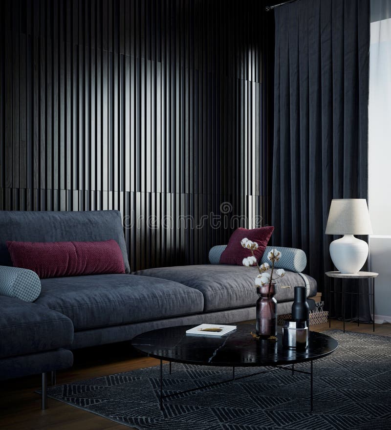 Modern living room stock photo. Image of design, living - 263640806