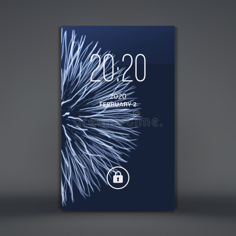 Modern Lock Screen for Mobile Apps. Smartphone. 3d Grid Background ...