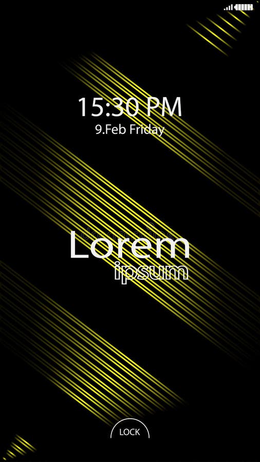 Modern Lock Screen for Mobile Apps. Mobile Wallpaper Stock Vector ...