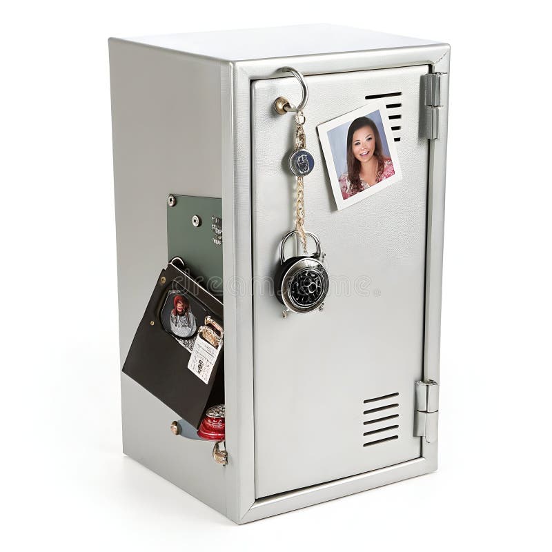 "Secure Locker Icon Isolated on White Background Stock Illustration ...