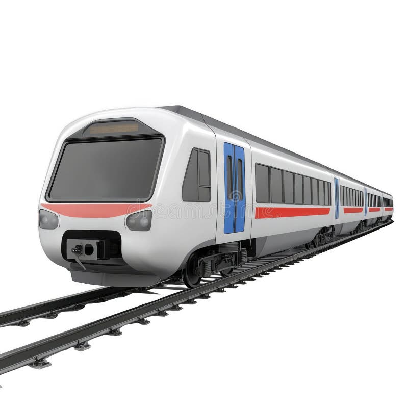 Modern Locomotive High Speed Train Isolated on Transparent Background ...
