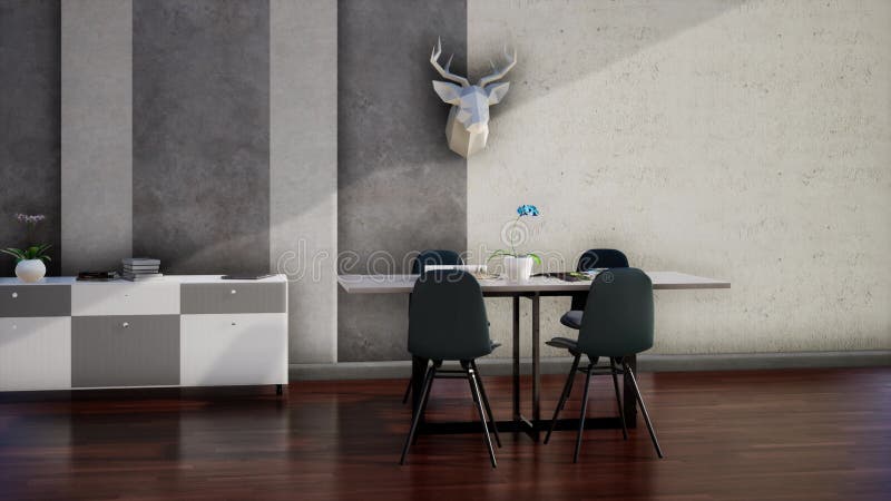 Modern Loft Office Interior Design of a Room, 3d Animation Video ...