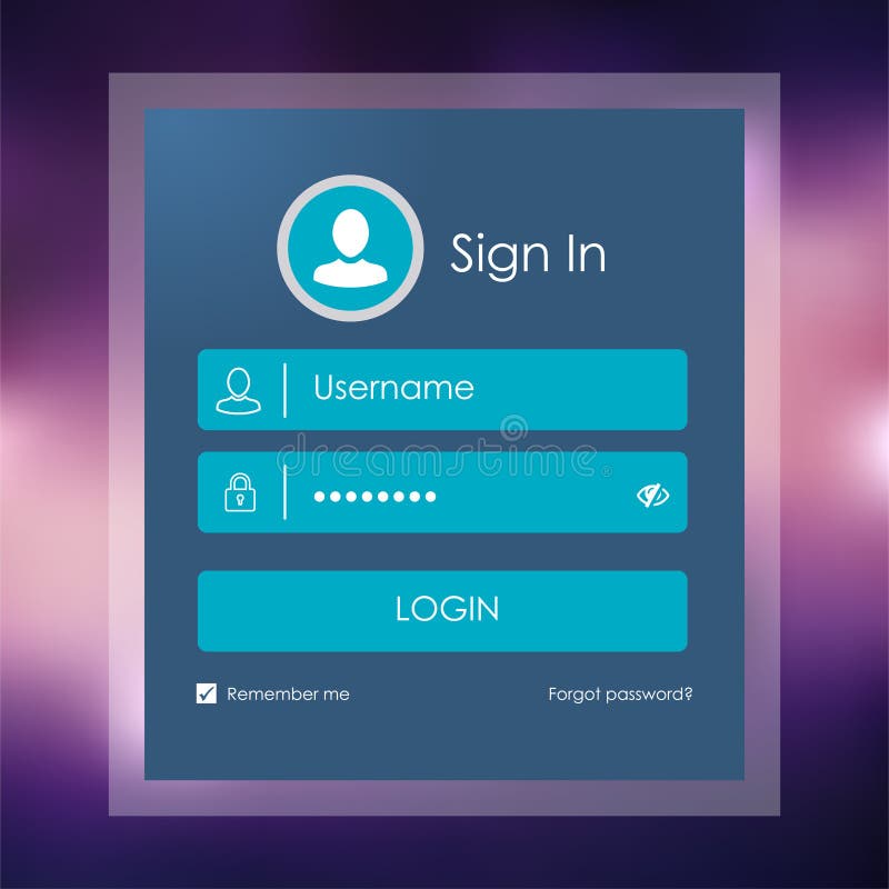 Modern Login Form Page. Website UI Vector Elements Stock Vector ...