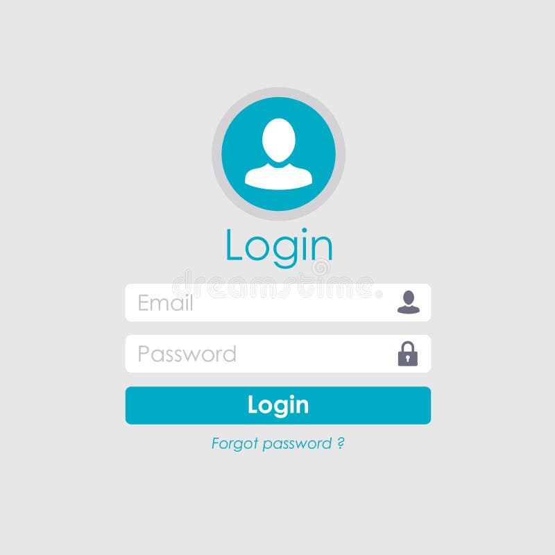 Modern Login Form Page. Website UI Vector Elements Stock Vector ...