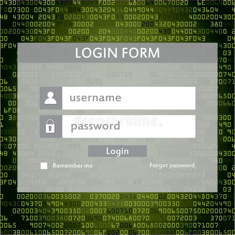 Modern Login Form stock vector. Illustration of creative - 60585500