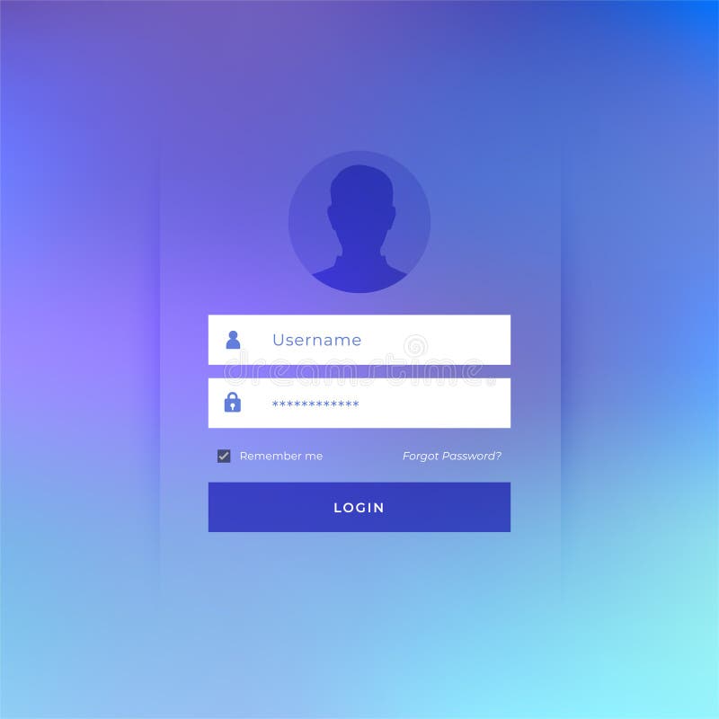 Modern Login Form stock vector. Illustration of creative - 60585500