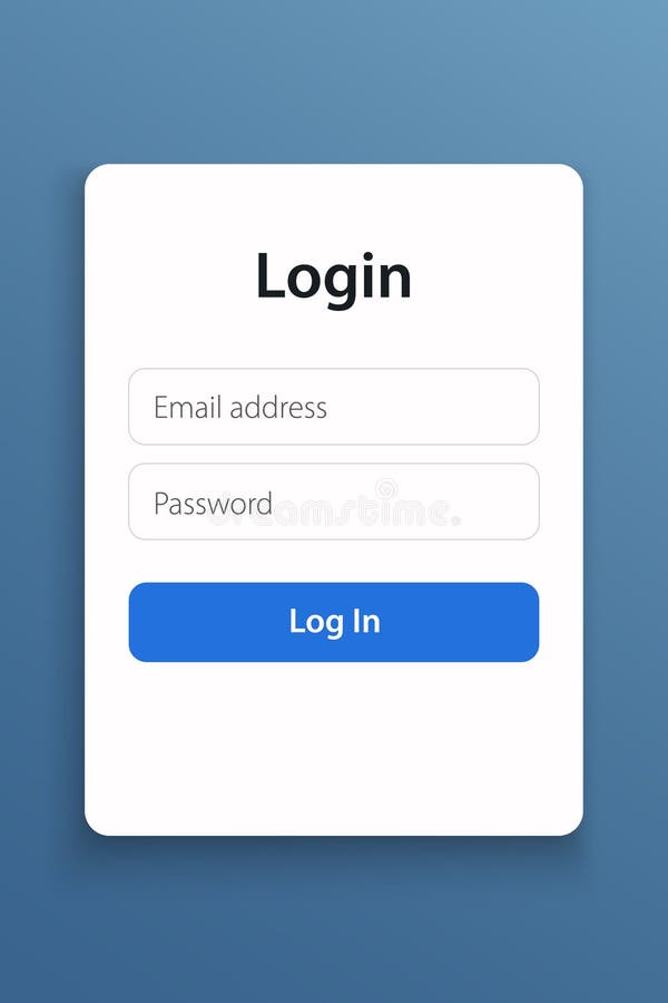Modern Login Form stock vector. Illustration of creative - 60585500