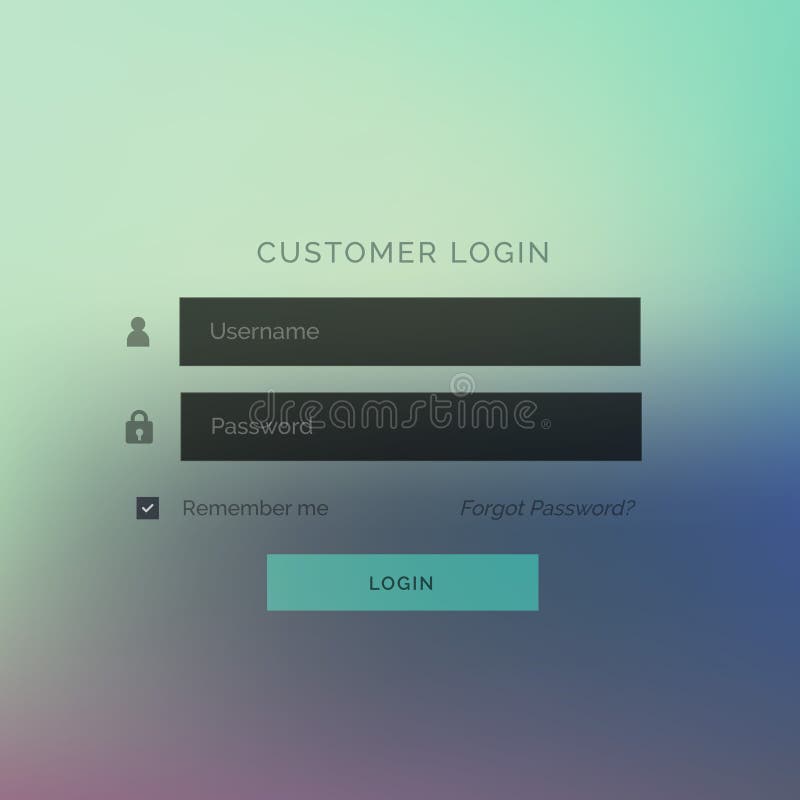 Modern Login Ui Form Template Design with Blurred Background Stock ... Modern Login Ui Form Template Design with Blurred Background Stock ...