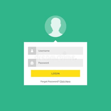 Modern Login User Interface Design with Form Submission Details Stock ...