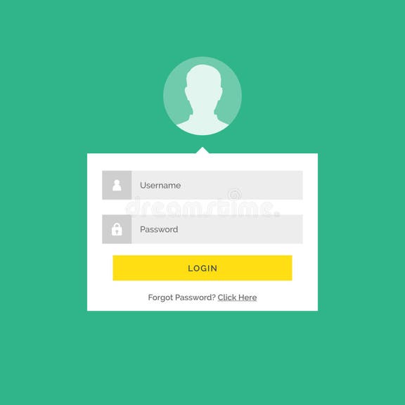 Modern Login User Interface Design with Form Submission Details Stock ...