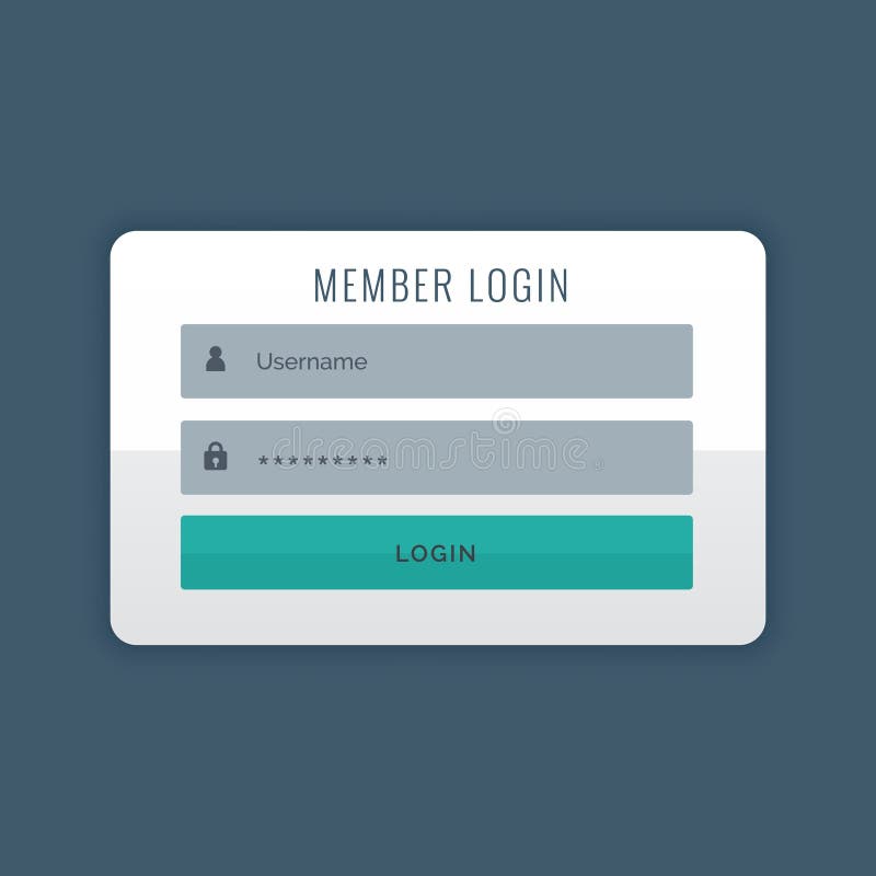 Modern Login Form Template for Your Web Design Stock Vector ... Modern Login Form Template for Your Web Design Stock Vector ...