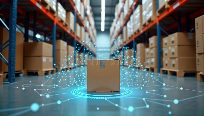 Modern Logistic Warehouse Uses AI Tech for Efficient Shipping ...
